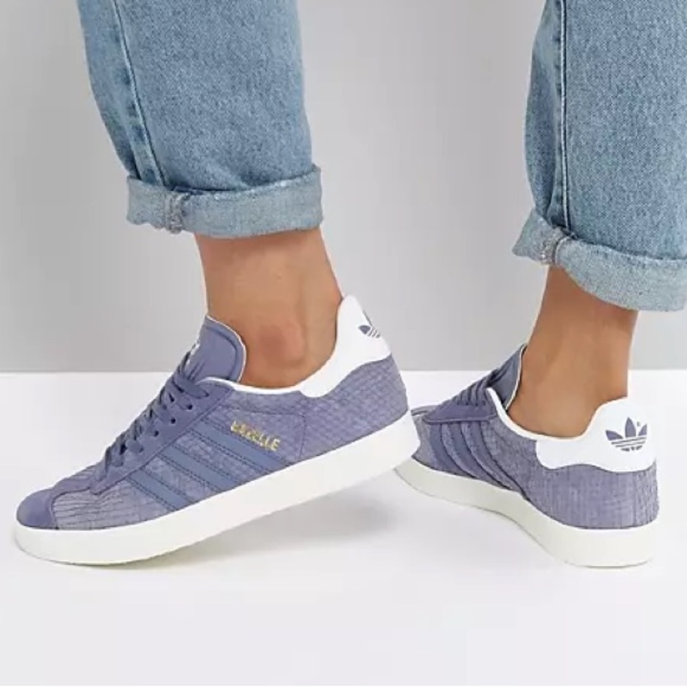 Adidas Originals Gazelle Purple Lavender Snakeskin Si… - Gem
